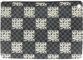 Louis Vuitton Pre-owned Pochette Jour GM Damier Graphite Pouch - Femme - Pre-owned - Noir - Taille: ONE Size
