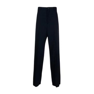 Balenciaga Dunkelblaue Woll-Ma&szlig;geschneiderte Hose - - Trousers - Herren - Blau - S