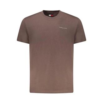 Tommy Hilfiger Homme, Tops, Brun, Taille: XL Cotton Crew Neck T-Shirt