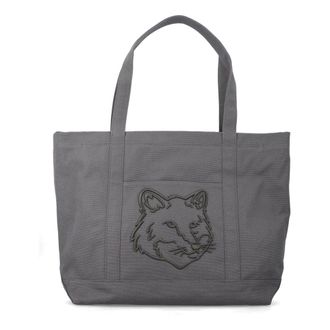 Maison Kitsun&eacute; unisex, Sacs, Gris, Taille: ONE Size Tote Bags