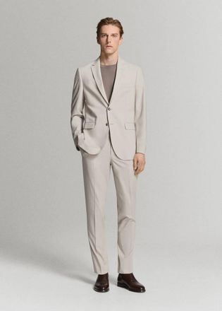 Mango Veste costume Par&iacute;s super slim-fit &eacute;cru - Homme - 44 - MANGO MAN