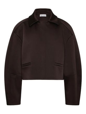 Rebecca Vallance veste crop à design sans col - Marron
