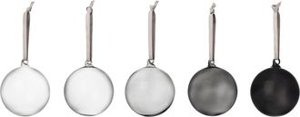 iittala Glasornament-Kugel-Set / 5-teilig grau