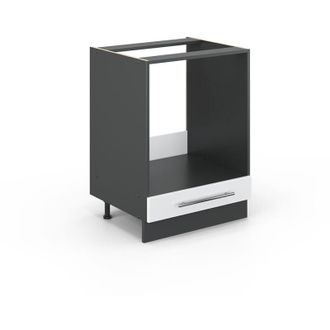 Vicco Meuble pour four Fame-Line, Blanc Haute brillance, 60 cm sans plan de travail Vicco