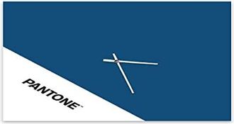 Homemania Pantone by Homemania Wanduhren, Metall, Blau/Weiß/Schwarz, 40x0,15x40 cm