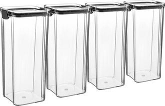 Argon Tableware Lebensmittelaufbewahrungsbehälter - 1,8L - Pack Von 4 - Schwarz