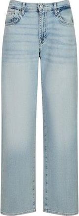 7 For All Mankind Jean droit cropped Stovepipe en coton m&eacute;lang&eacute;