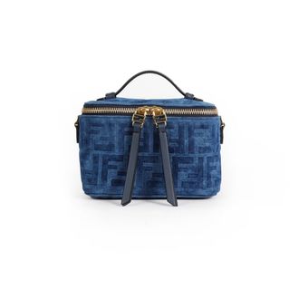 Fendi FF Denim Flocked Vanity Mini Bag