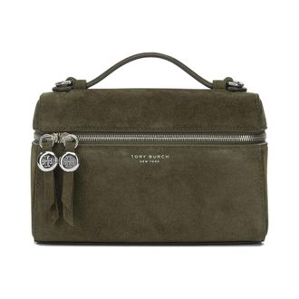 Tory Burch Wildleder Kosmetiktasche - - Bags - Damen - Gr&uuml;n - ONE SIZE