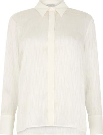 PESERICO Femme, Blouses et Chemises, Blanc, Taille: 42 FR Cotton Shirt