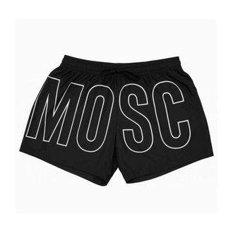 Moschino Homme, Maillots de bain, Noir, Taille: XL Boxer Bermuda
