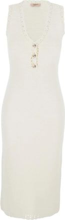 Twinset Femme, Robes, Blanc, Taille: 36 FR Long Dress