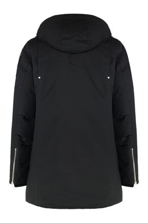 Moose Knuckles Mens Parka With Removable Hood Black Cotton Parkas Coat