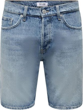 Only & Sons Denim Bermuda Shorts - - Shorts - Herren - Blau - M