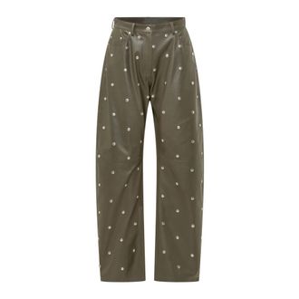 Stella McCartney Gerade geschnittene Hose - - Trousers - Damen - Braun - XS