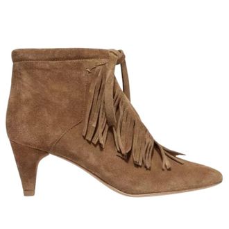 Maje Suede Frange Ankle Boots Size 37