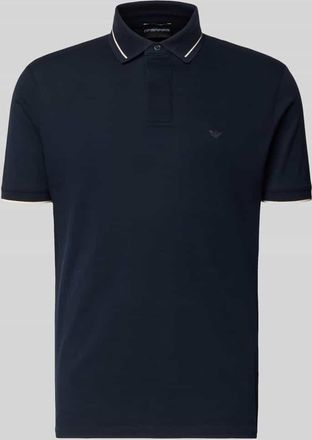 Emporio Armani Slim Fit Poloshirt mit Label-Stitching