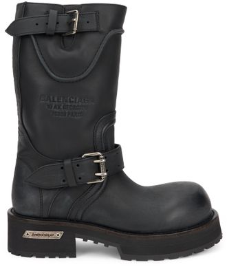 Balenciaga Womens Ankle Boots Venom Black Leather Lambskin