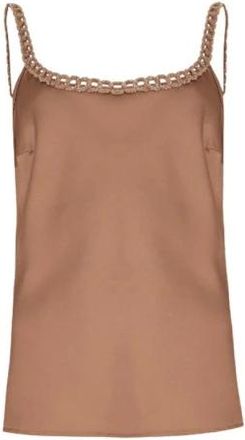 D.exterior Femme, Tops, Brun, Taille: 40 FR top e canotte poliestere