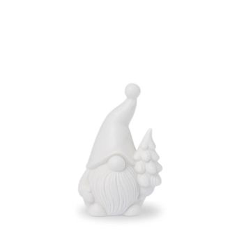 Storefactory VILGOT Santa Figur aus Keramik 5x5x9 cm wei&szlig;