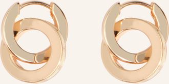 Bimba & Lola Bimba Y Lola Doppelreifen-Logo-Ohrringe weiss