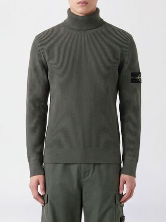 Stone Island Schmal geschnittener Woll-Rollkragenpullover mit Compass-Logo
