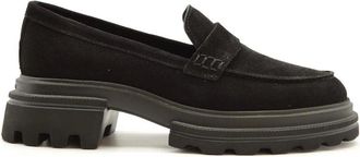 Hogan Femme, Chaussures, Noir, Taille: 39 EU Mocassins en daim pour femme