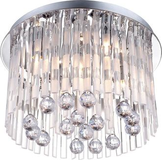 ETC Shop Etc-shop - Decken Leuchte L&uuml;ster Kronleuchter Behang Lampe Acryl Kristalle Jolina