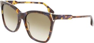Victoria Beckham Femme, Accessoires, Bleu, Taille: ONE Size Lunettes de soleil carr&eacute;es oeil de chat
