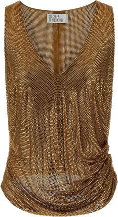 Giuseppe Di Morabito Womens Gold Polyamide Tank Tops