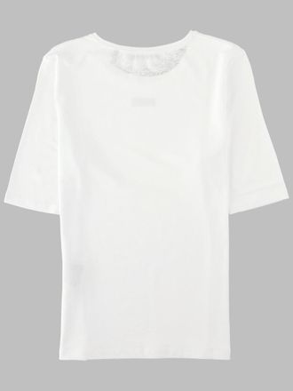 Rotate Cotton-Modal Slim Fit T-Shirt - White