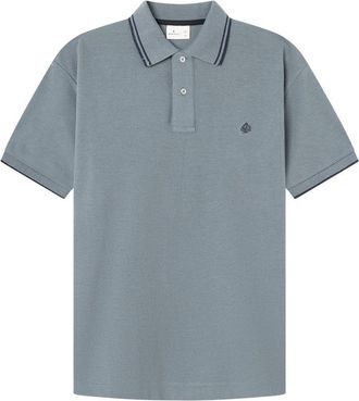 Springfield Herren 7ba-Polo Overdye Tip Poloshirt, Stahlblau, S