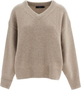 arch4 Pull en cachemire col V - Femme - Pulls - Beige - Taille: 38 FR