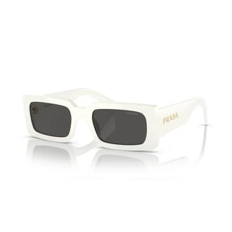 Prada Kissenf&ouml;rmige Sonnenbrille aus wei&szlig;em Acetat - - Accessories - Damen - Wei&szlig; - 52 MM