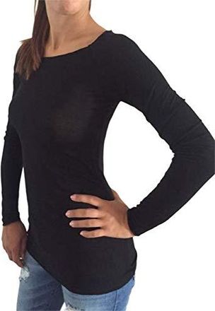 Kontatto Maillot femme col bateau M1500N, tricot col Shiffer femme automne hiver sous-veste, Noir, Taille Unique