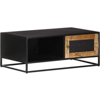 vidaXL Table basse 90x50x35 cm Bois de manguier brut vidaXL