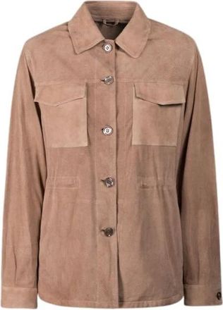 Moorer Femme, Vestes, Brun, Taille: 40 FR Nakia-Urp