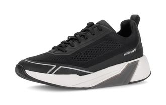 Rollingsoft Sneaker ROLLINGSOFT, Herren, Gr. 8,5 (42,5), schwarz, Lederimitat, Textil, Schuhe Sneaker, Freizeitschuh, Halbschuh, Schn&uuml;rer mit Details in der Sohle