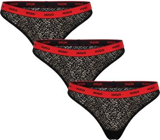 HUGO BOSS Femme, Sous-v&ecirc;tements, Multicolore, Taille: 40 FR Triple Thong Lace