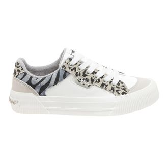 Rocket Dog Cheery Tierprint Sneaker f&uuml;r Damen (Grau/Wei&szlig;)