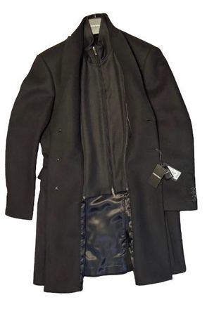 Giorgio Armani Emporio Armani Single Breasted Virgin Wool Coat Size L