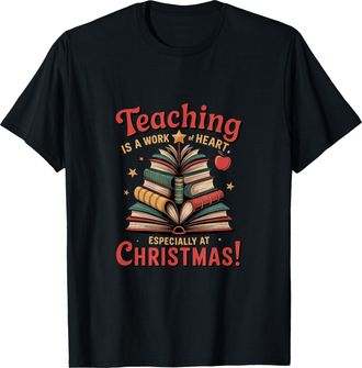 Mapanoli Design Teaching is A Work of Heart - Weihnachtsbaum T-Shirt