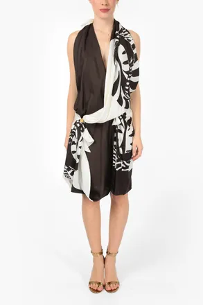 Bottega Veneta Draped Halterneck Dress ZEBRA Bottega Veneta