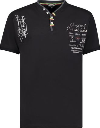 Lavecchia Herren T-Shirt Schwarz Große Größe, Schwarz, 4XL