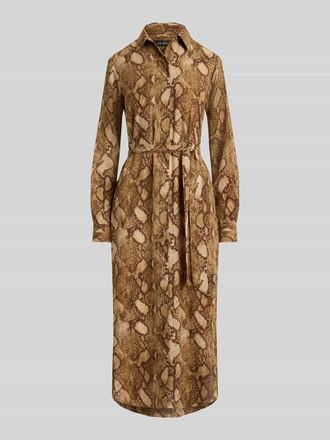 Lauren Ralph Lauren K&ouml;rpernahes Blusenkleid mit Schlangen-Print