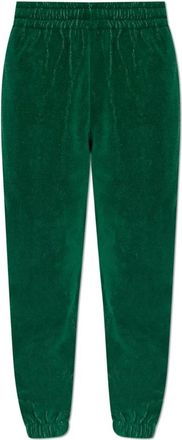 Versace unisex, Pantalons, Vert, Taille: S Cotton-Terry Jacquard Pantalons de surv&ecirc;tement