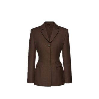 Magda Butrym Blazer cintr&eacute; &agrave; col tailleur en laine m&eacute;lang&eacute;e