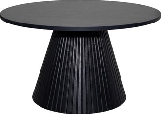 Oviala Couchtisch, rund, 80 cm, modern, Holzoptik, Schwarz