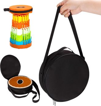 Generic Faltbare Palettentasche - Runde Polyester Organisator In Schwarz, Tragbare Aufbewahrungsl&ouml;sung, Leichte Reisezubeh&ouml;r, Langlebige Top-Griff-Design | Pr