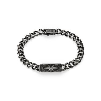 s.Oliver Herren Bracelet - Armband aus mattiertem Edelstahl - IP Gun - Gliederkette 22 cm - wasserfest & hautfreundlich